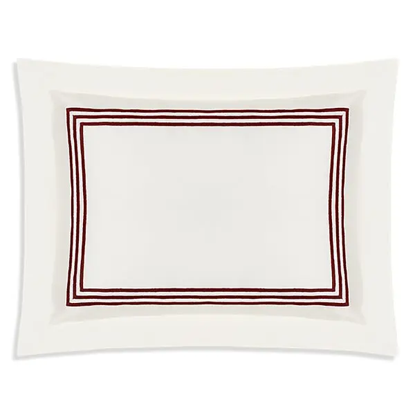 MATOUK Bel Tempo Nocturne Boudoir Sham - Ivory/red