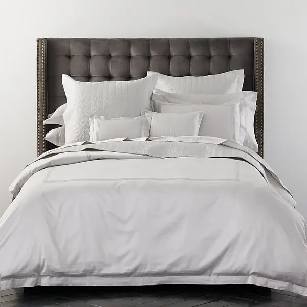 MATOUK Bel Tempo Nocturne Euro Sham - Silver