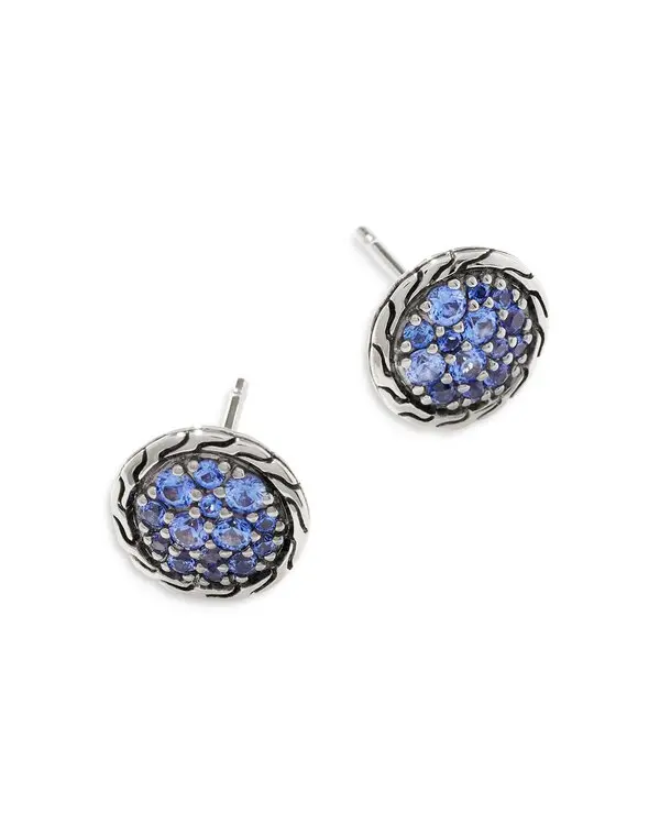 John Hardy Classic Chain Sapphire Stud Earrings