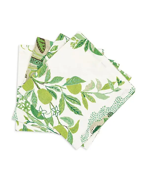 MATOUK Citrus Garden Napkins, Set Of 4 - Grass