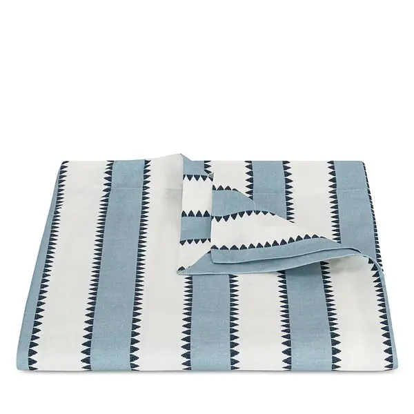 MATOUK Apollo Stripe Round Tablecloth, 90 - Sky