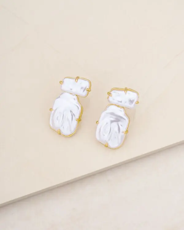 Ettika Pearlized Drop Earrings