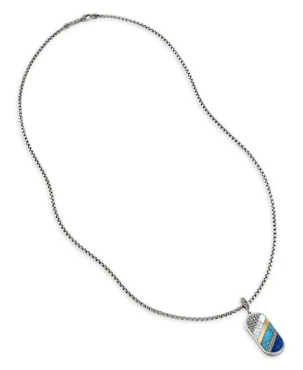 John Hardy Sterling Silver Classic Chain Dog Tag Necklace