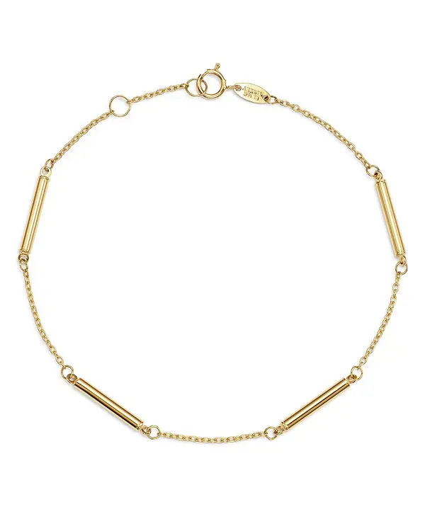 MOON & MEADOW Bar Station Bracelet In 14k Yellow - Gold