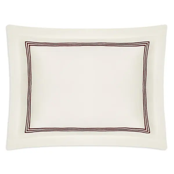 MATOUK Bel Tempo Nocturne King Sham - Ivory/red