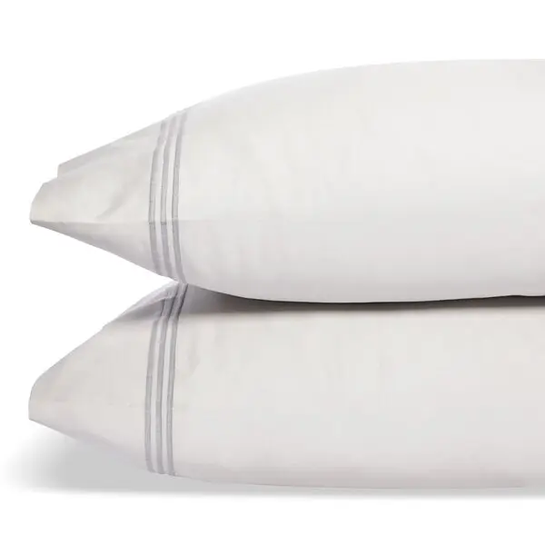 MATOUK Bel Tempo Nocturne Standard Pillowcase, Pair - Silver