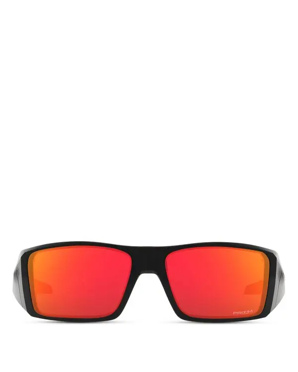 Oakley Heliostat Rectangular Sunglasses - Black/red Gradient