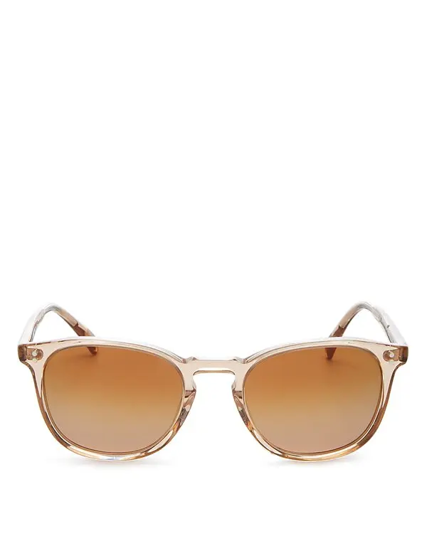 Oliver Spencer Finley Square Sunglasses, 51mm - Pink/blush Rose Quartz Mirrored