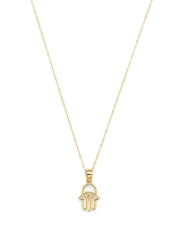 MOON & MEADOW 14k Yellow Hamsa Hand Pendant Necklace - Gold