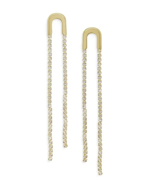 Ettika Embellished Arch Drop Earrings - Gold