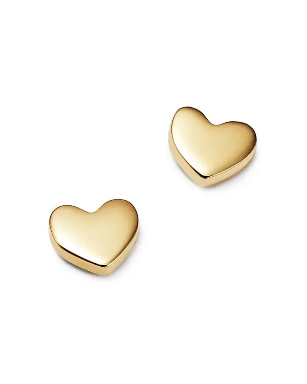 MOON & MEADOW Heart Stud Earrings - Gold