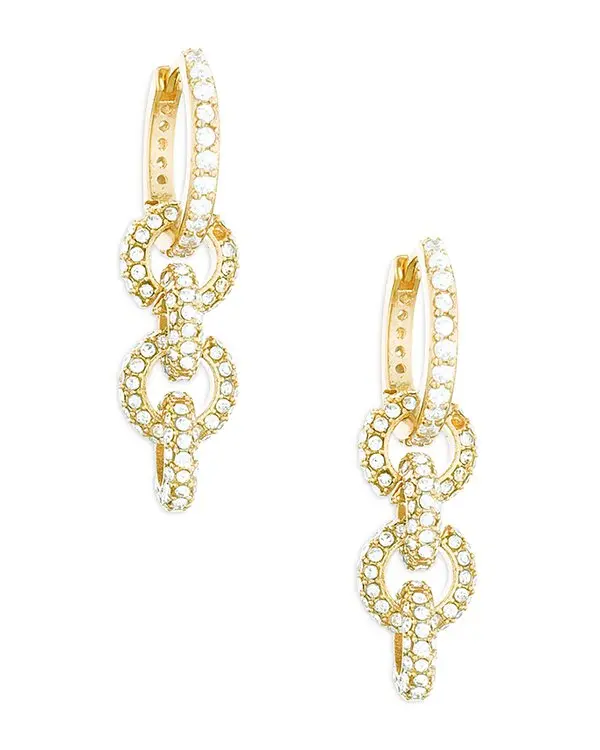 Ettika Crystal Dangle Earrings - Gold