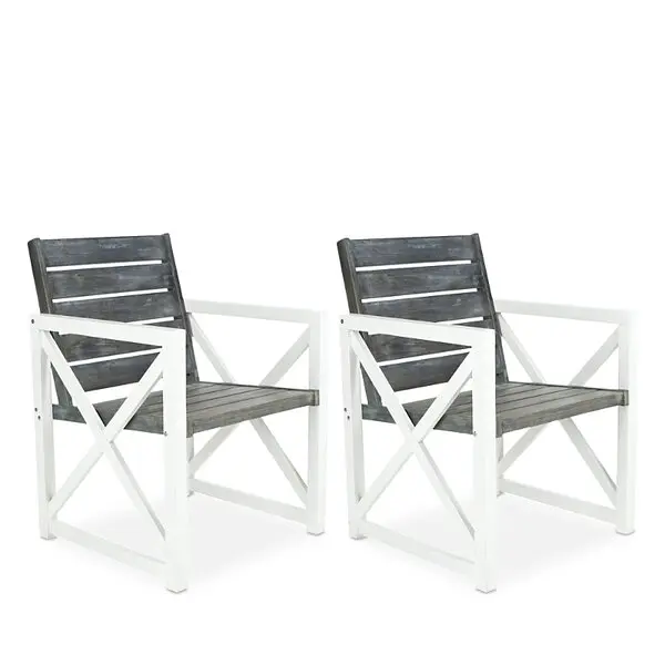 SAFAVIEH Irina Outdoor Arm Chair, Set Of 2 - Gray