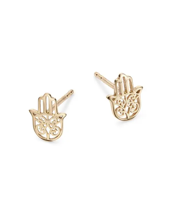MOON & MEADOW Hamsa Hand Stud Earrings