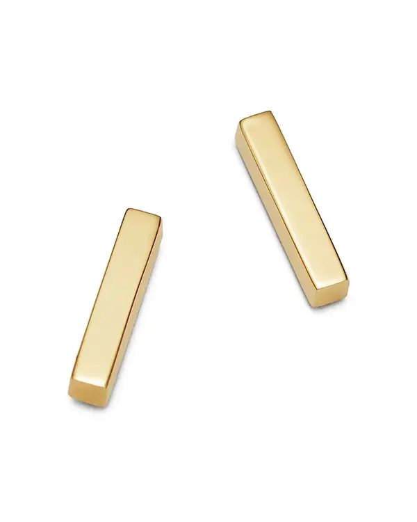 MOON & MEADOW 14k Yellow Bar Stud Earrings - Gold