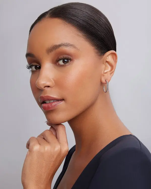 Lagos Sterling Caviar Hoop Earrings