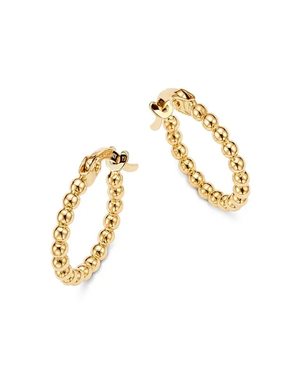 MOON & MEADOW Beaded Hoop Earrings - Gold