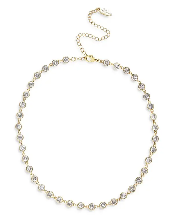 Ettika Bezel Choker Necklace - Gold