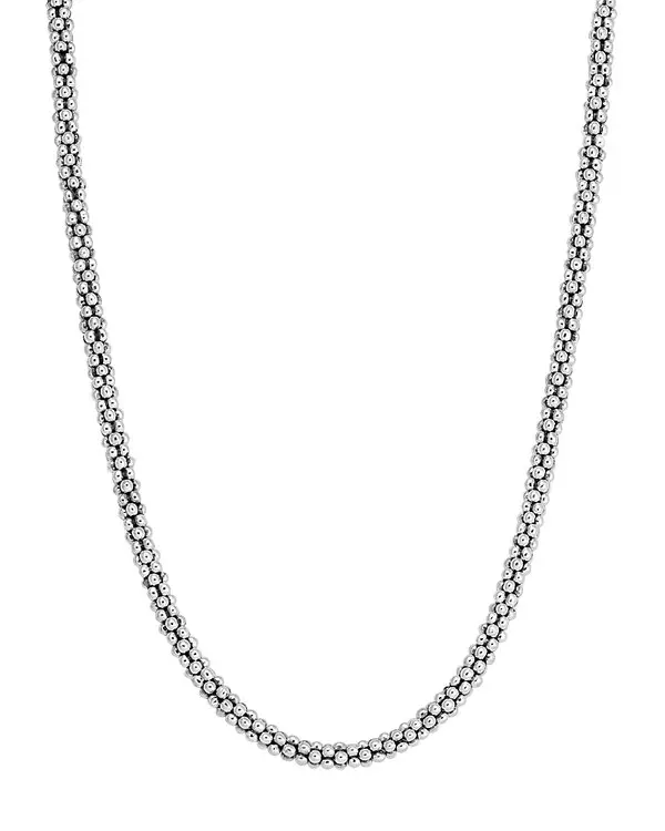 Lagos Sterling Caviar Rope Chain Necklace - Silver