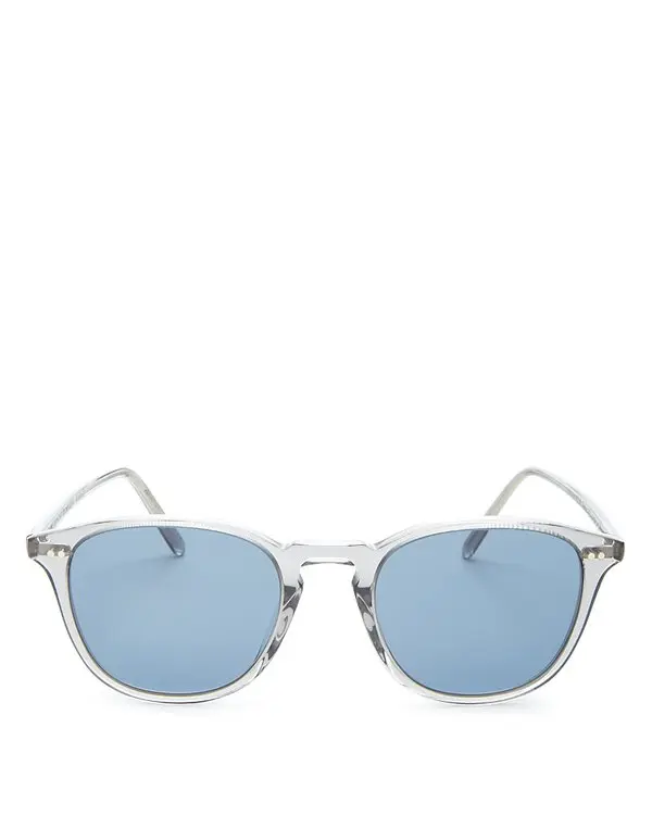 Oliver Spencer Forman Round Sunglasses, 51mm - Gray/blue Polarized