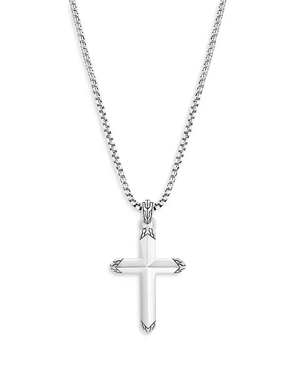John Hardy Sterling Classic Chain Cross Pendant Necklace - Silver