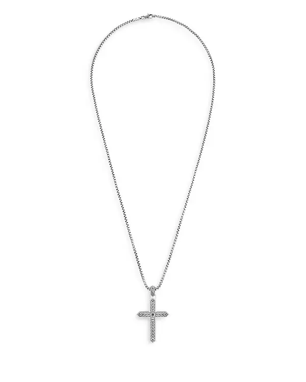 John Hardy Sterling Classic Chain Cross Pendant Necklace