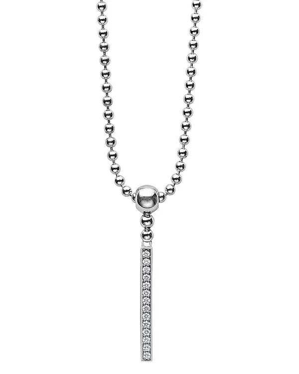 Lagos Sterling Silver Diamond Pendant Necklace - White/silver