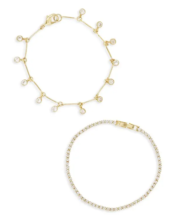 Ettika Cubic Zirconia Bracelet Set - Gold