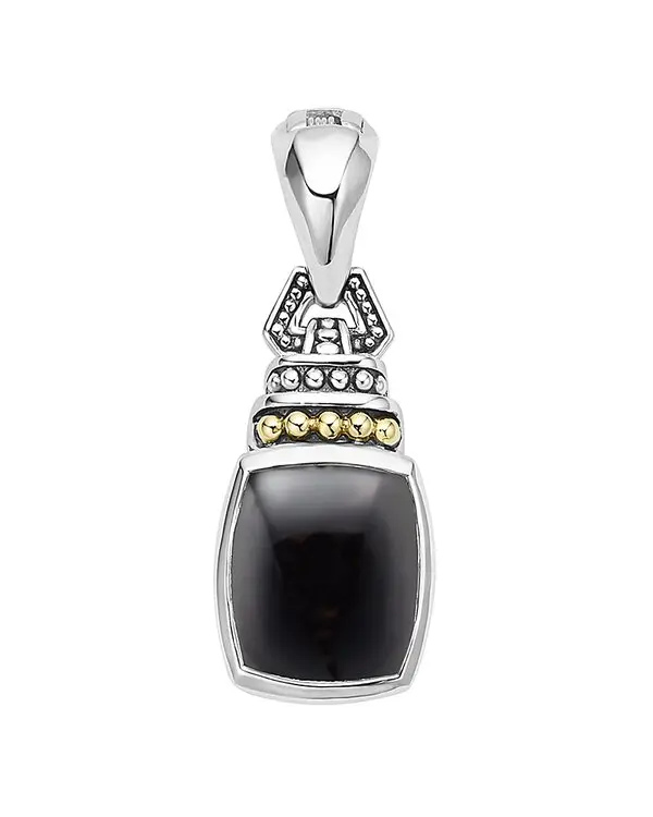 Lagos 18k Gold & Sterling Silver Rittenhouse Black Onyx Pendant - Black/silver