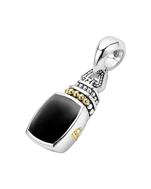 Lagos 18k Gold & Sterling Silver Rittenhouse Black Onyx Pendant - Black/silver