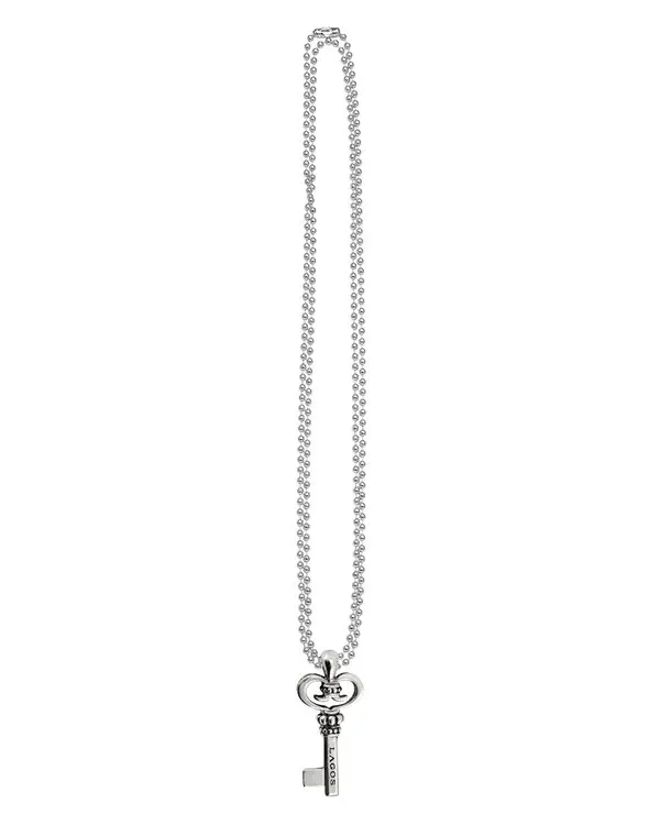Lagos Signature Sterling Key Pendant Necklace