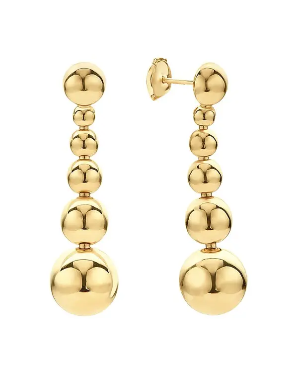 Lagos Caviar Collection 18k Graduated Six Bead Drop Earrings - Gold