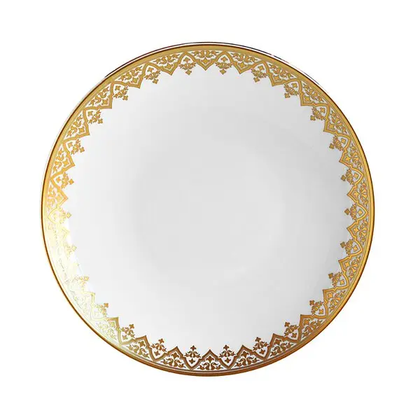 Bernardaud Venise Deep Round Dish - White/gold