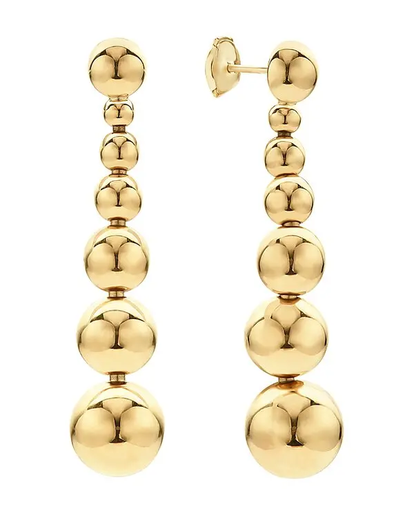 Lagos Caviar Collection 18k Graduated Seven Bead Drop Earrings - Gold