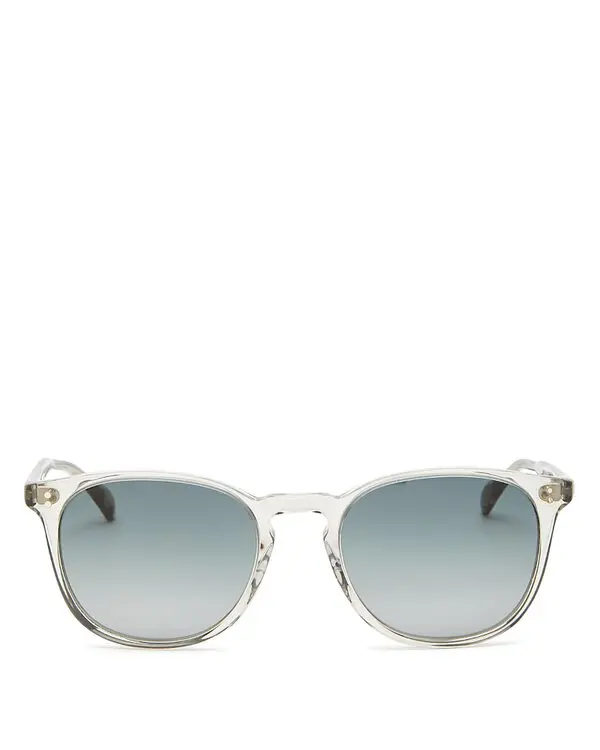 Oliver Spencer Round Frame Sunglasses 53mm - Clear/blue Gradient