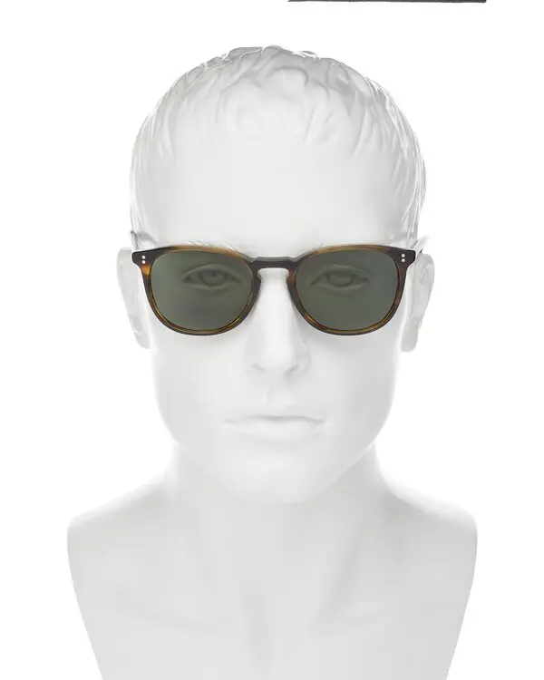 Oliver Spencer Round Frame Sunglasses 53mm - Havana/green Solid