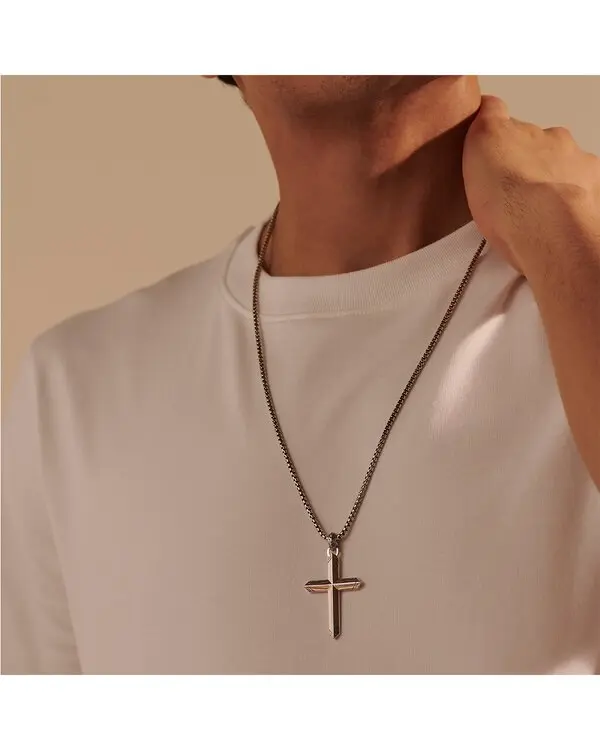 John Hardy Classic Chain Cross Pendant Necklace