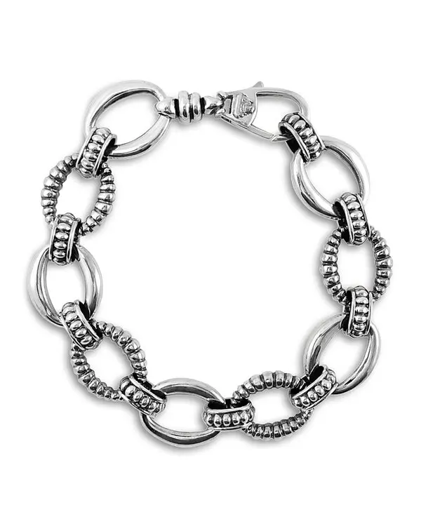 Lagos Oval Link Sterling Bracelet - Silver