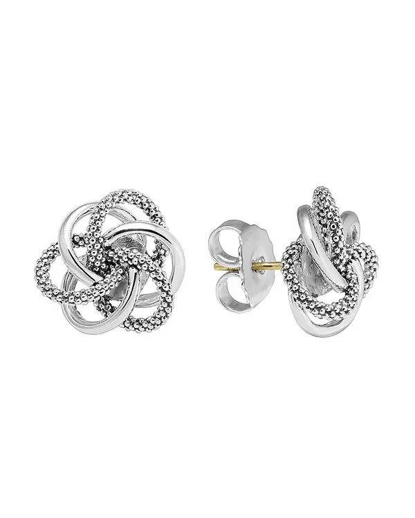 Lagos Sterling Knot Stud Earrings - Silver