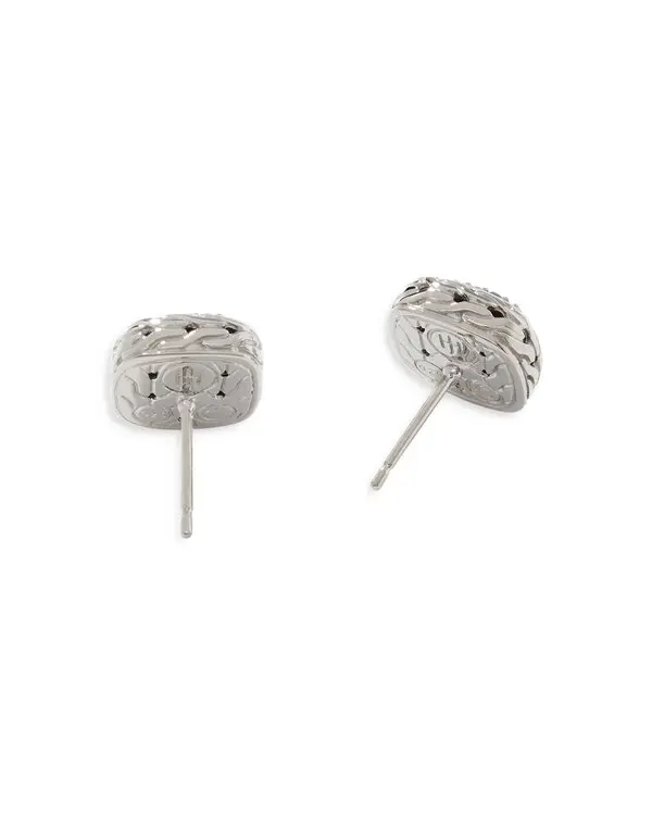 John Hardy Kali Lava Stud Earrings - Black/silver