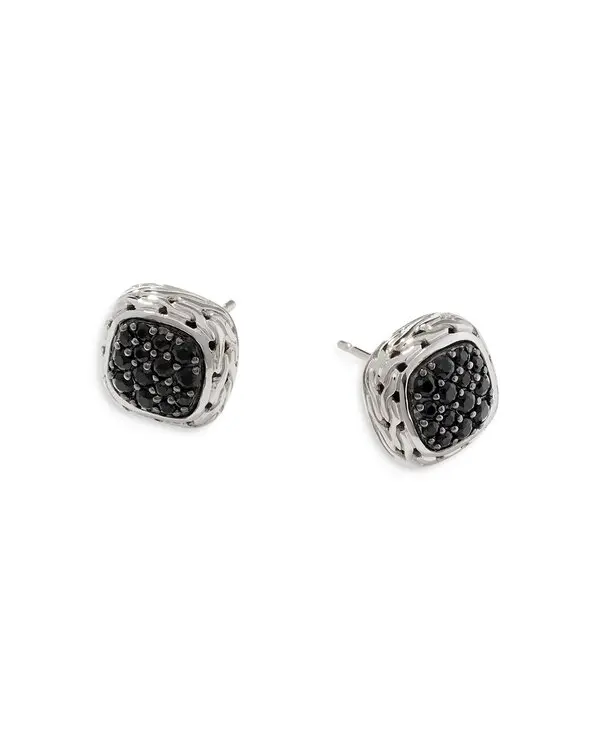 John Hardy Kali Lava Stud Earrings - Black/silver