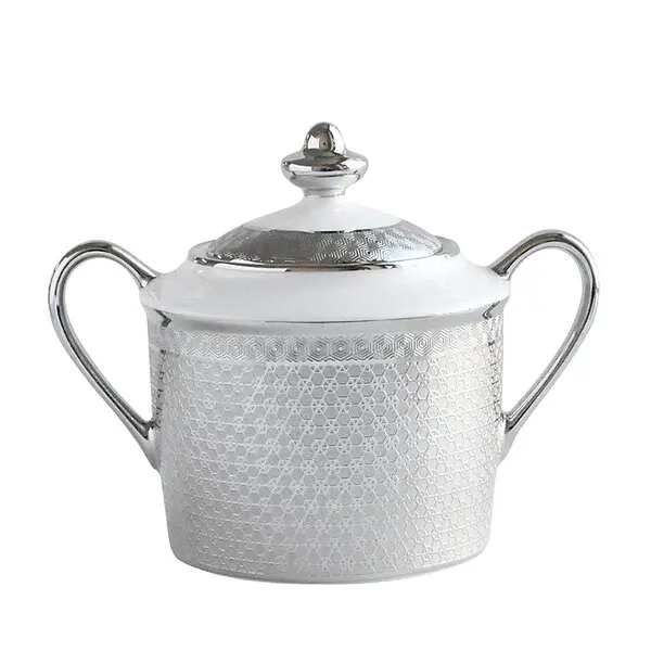 Bernardaud Divine Sugar Bowl - White/platinum