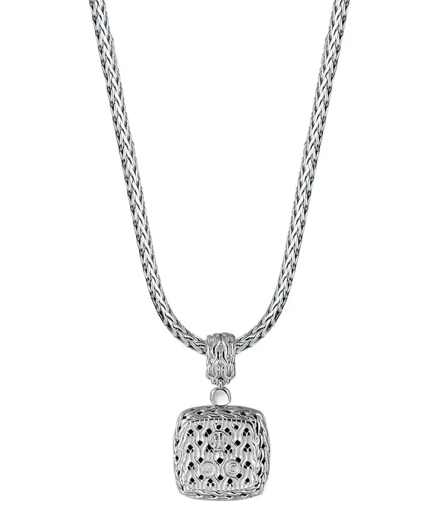 John Hardy Classic Chain Black Sapphire Pendant Necklace - Black/silver