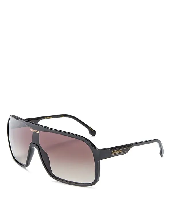 Carrera Eyewear 62mm Shield Sunglasses - Black/brown Gradient