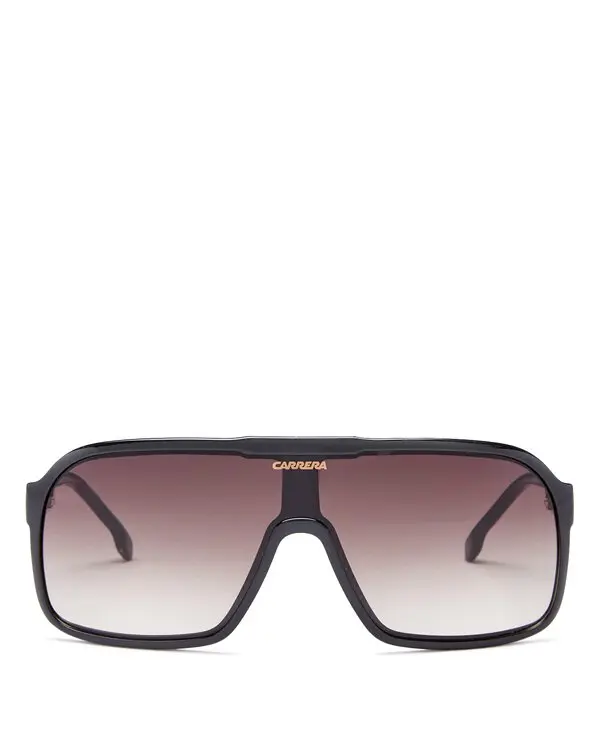Carrera Eyewear 62mm Shield Sunglasses - Black/brown Gradient