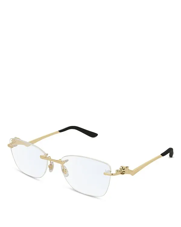 CARTIER Panthère Classic Rimless Rectangular Eyeglasses - Gold