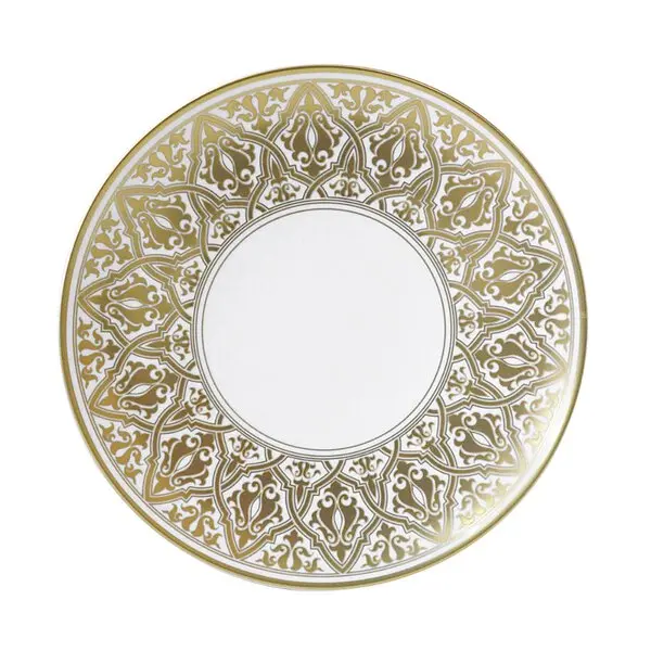 Bernardaud Venise Coupe Plate - White/gold