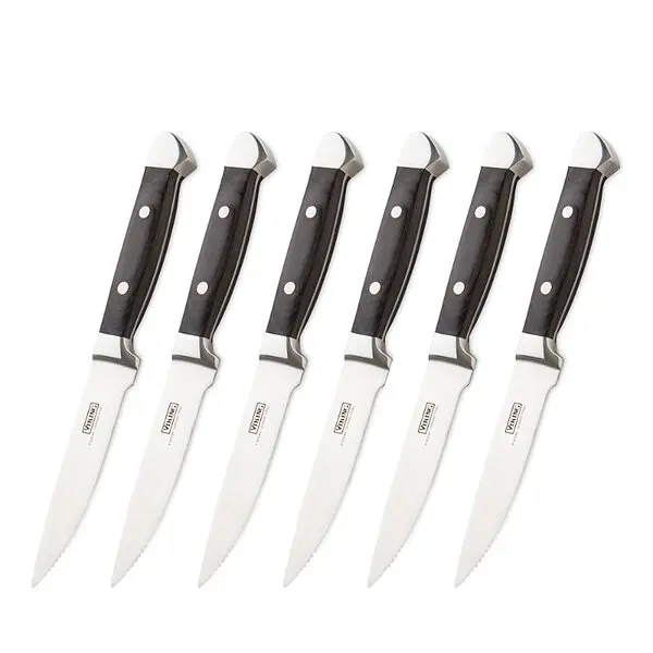 VIKING 6 Pc Steak Knife Set - Black