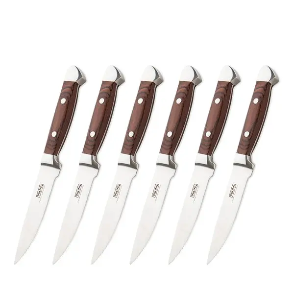 VIKING 6 Pc Steak Knife Set - Red