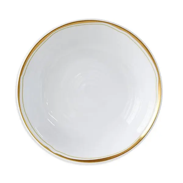 Bernardaud Albatre Deep Round Dish - White/gold